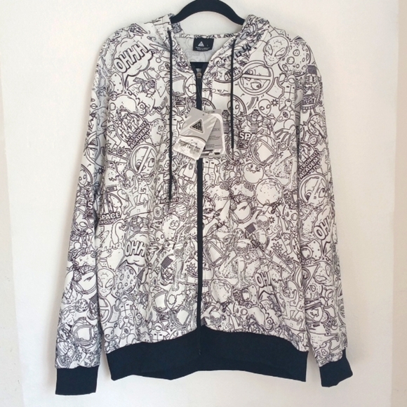 Speed Your Run | Jackets & Coats | Mens Pop Art Graffiti Zipup Hoodie ...